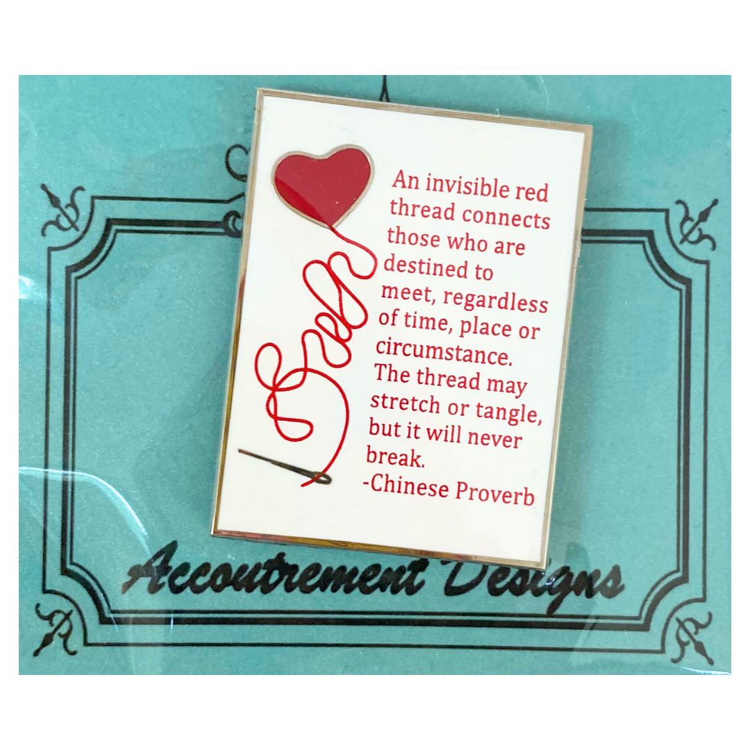 Red Thread (Chinese Proverb) Needleminder – Chaparral Needlework