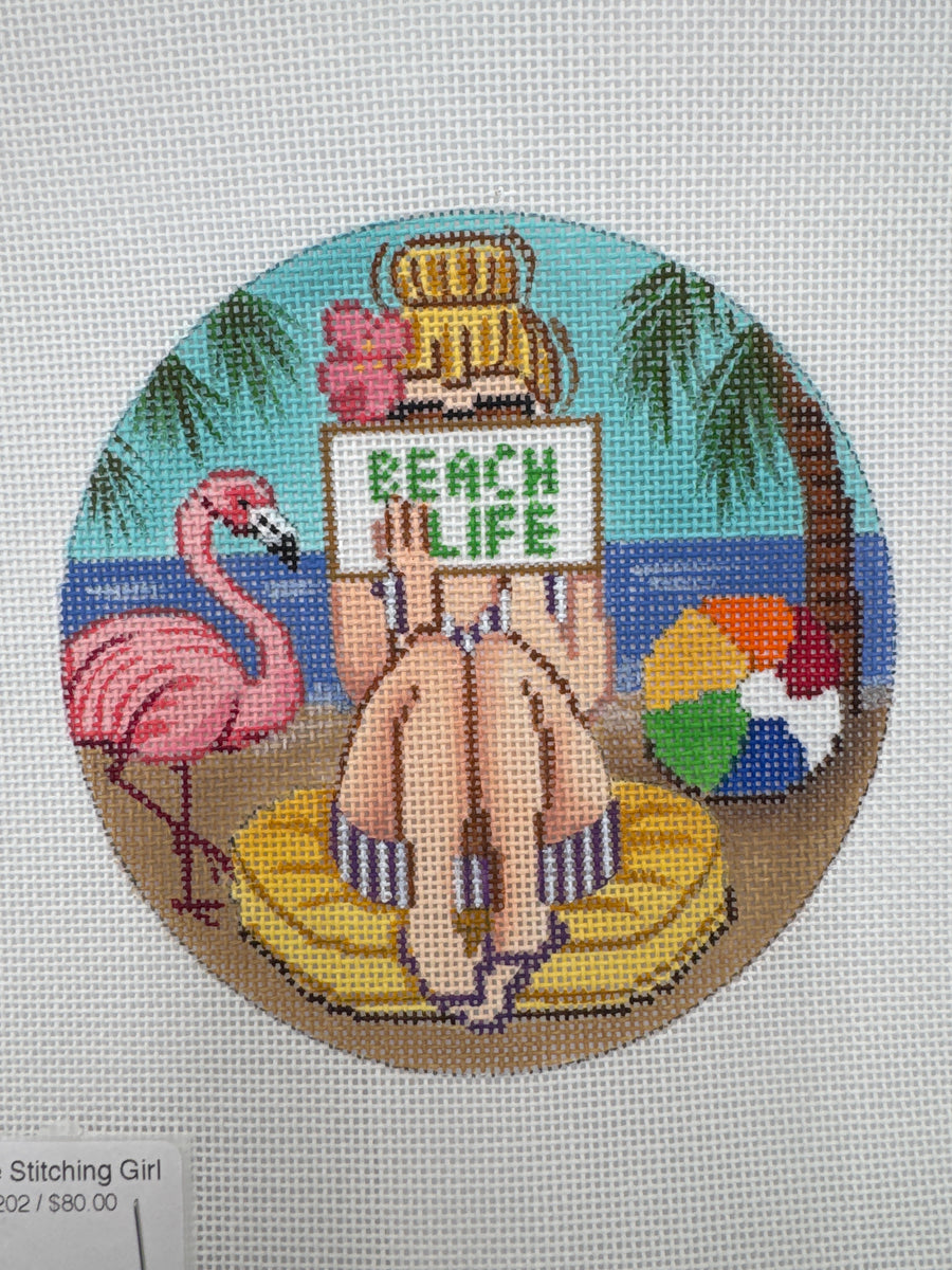 Beach Life Stitching Girl – Chaparral Needlework