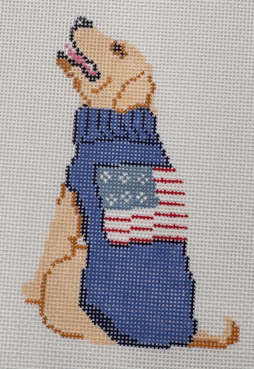 Yellow Lab with Sweater Needlepoint Canvas – Chaparral Needlework