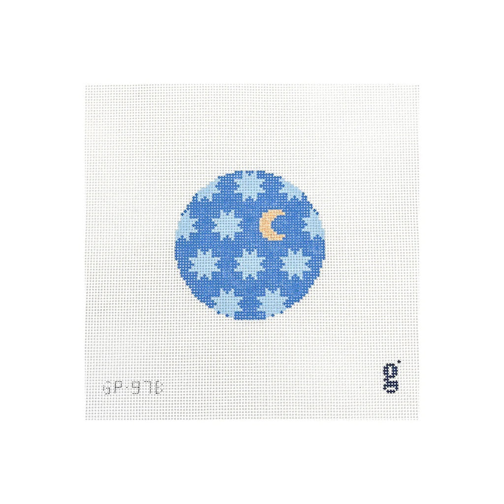 WS Moon & Stars Blue Needlepoint Canvas – Chaparral Needlework